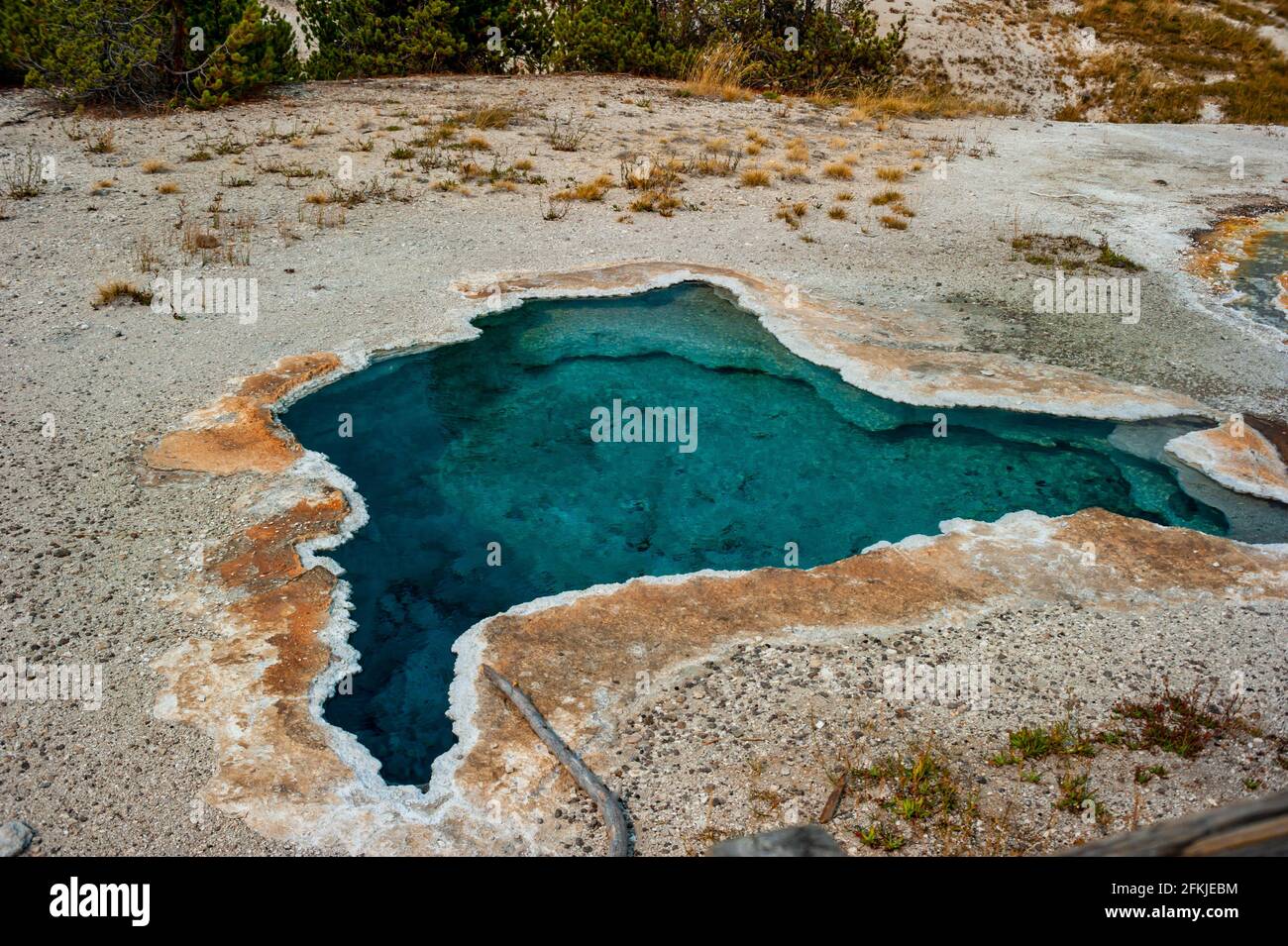 Blue Star Spring with azure water in Yellowstone Stock Photo - Alamy
