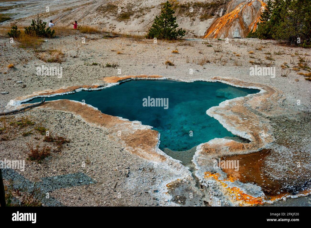 Blue Star Spring with azure water in Yellowstone Stock Photo - Alamy