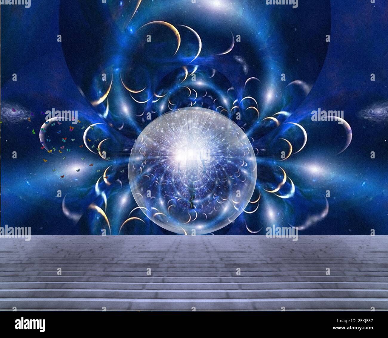 Soul emerging in space. 3d rendering Stock Photo - Alamy