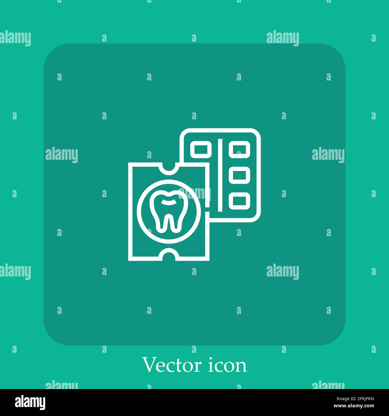 gum vector icon linear icon.Line with Editable stroke Stock Vector ...