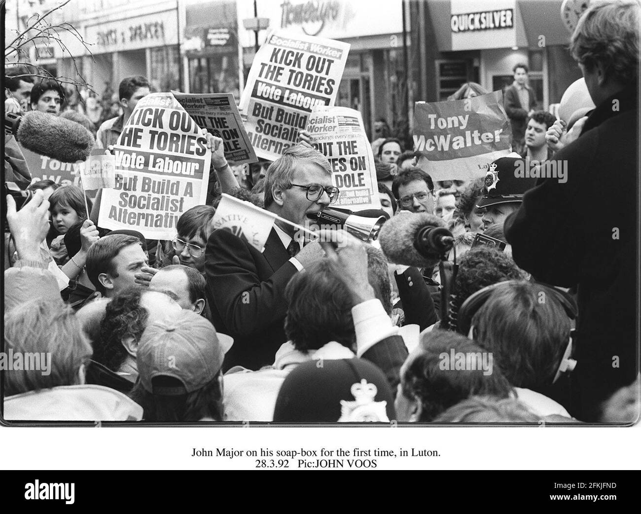 John Major on his soap box for the first time in the 1992 General ...