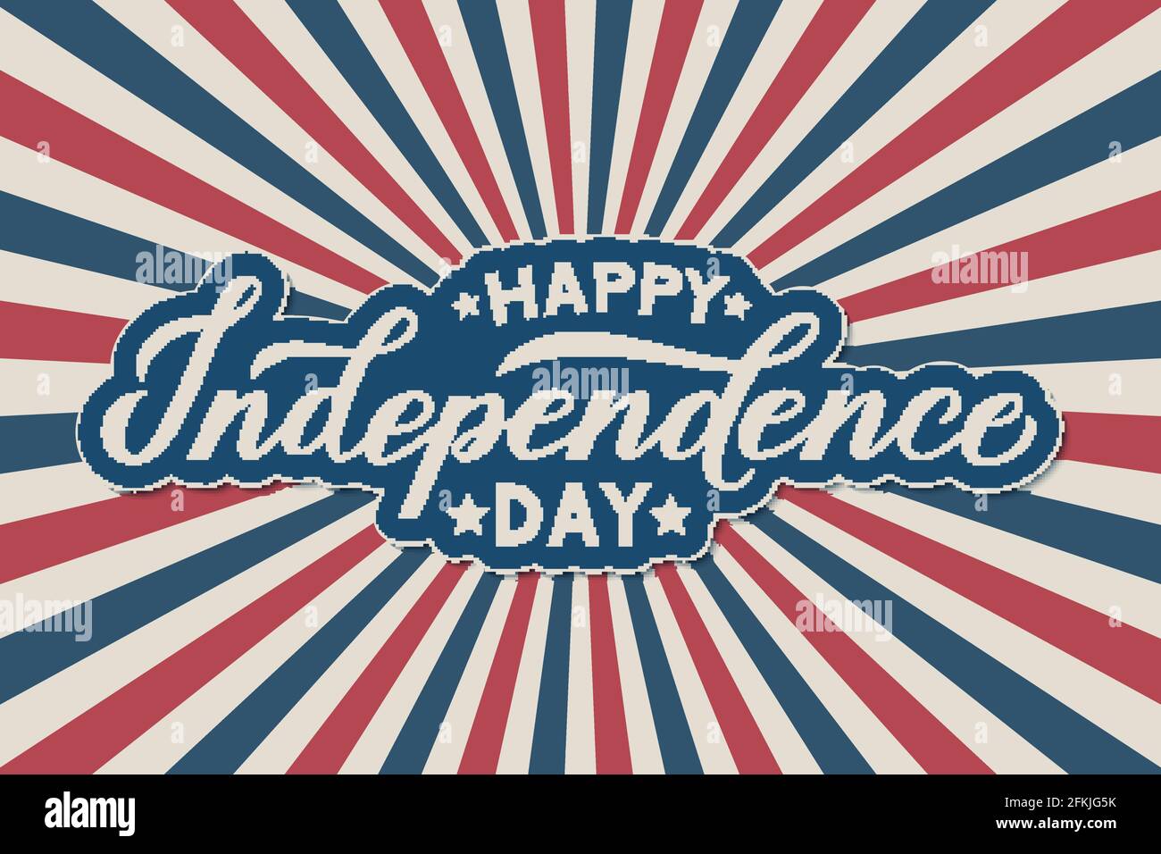 Happy Independence Day calligraphy lettering. 4th of July Retro ...