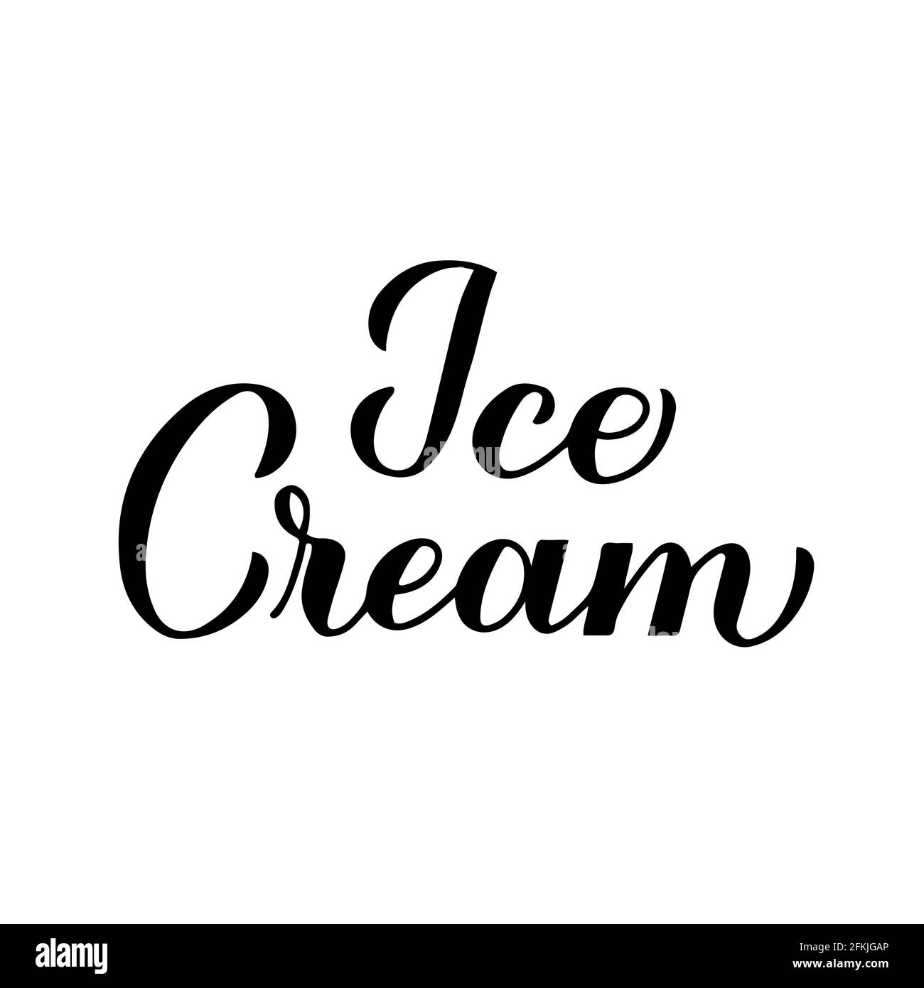 Ice Cream Day calligraphy hand lettering isolated on white. Vector ...