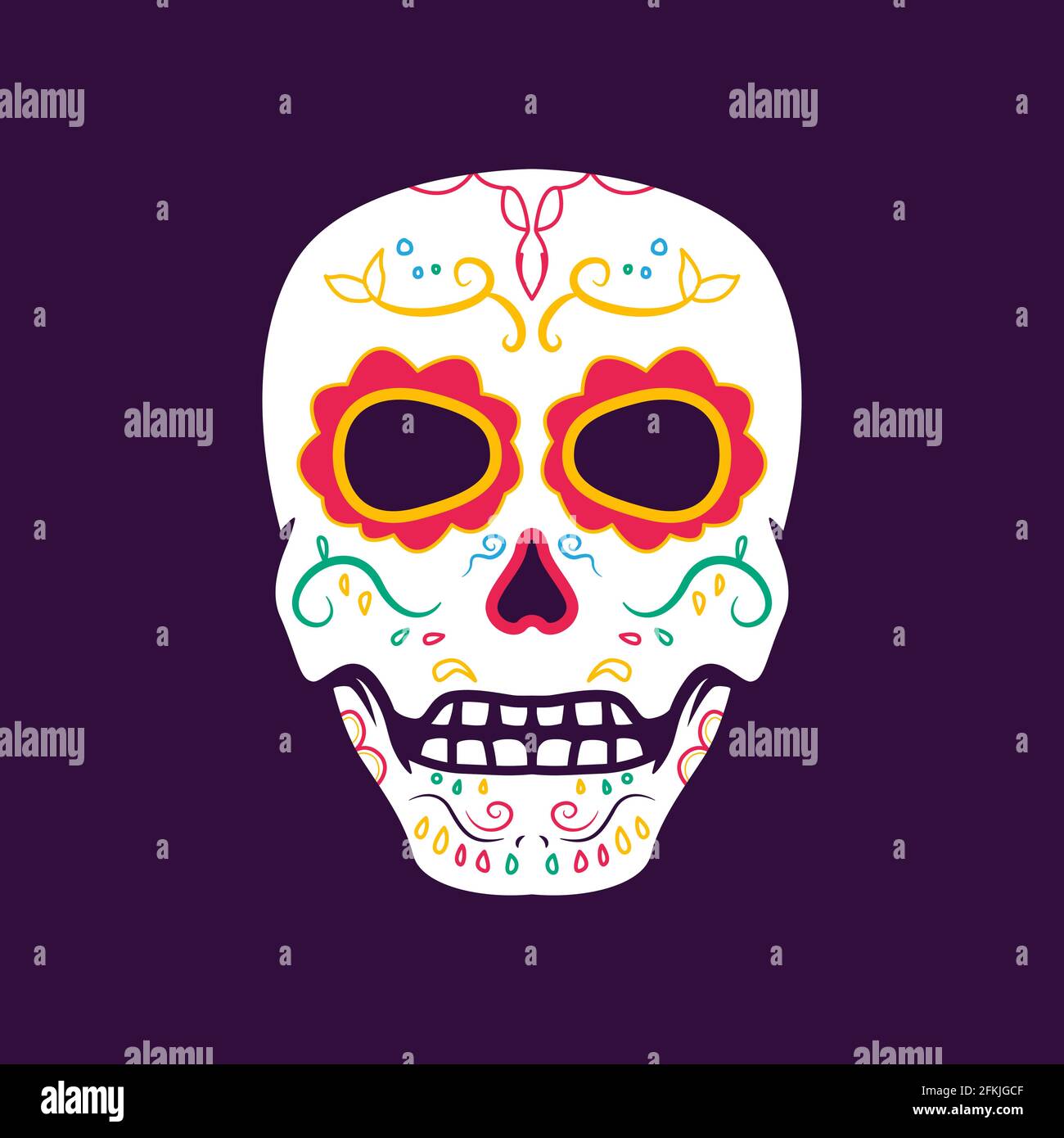dia de muertos, sugar skull illustration. Premium vector Stock Vector ...