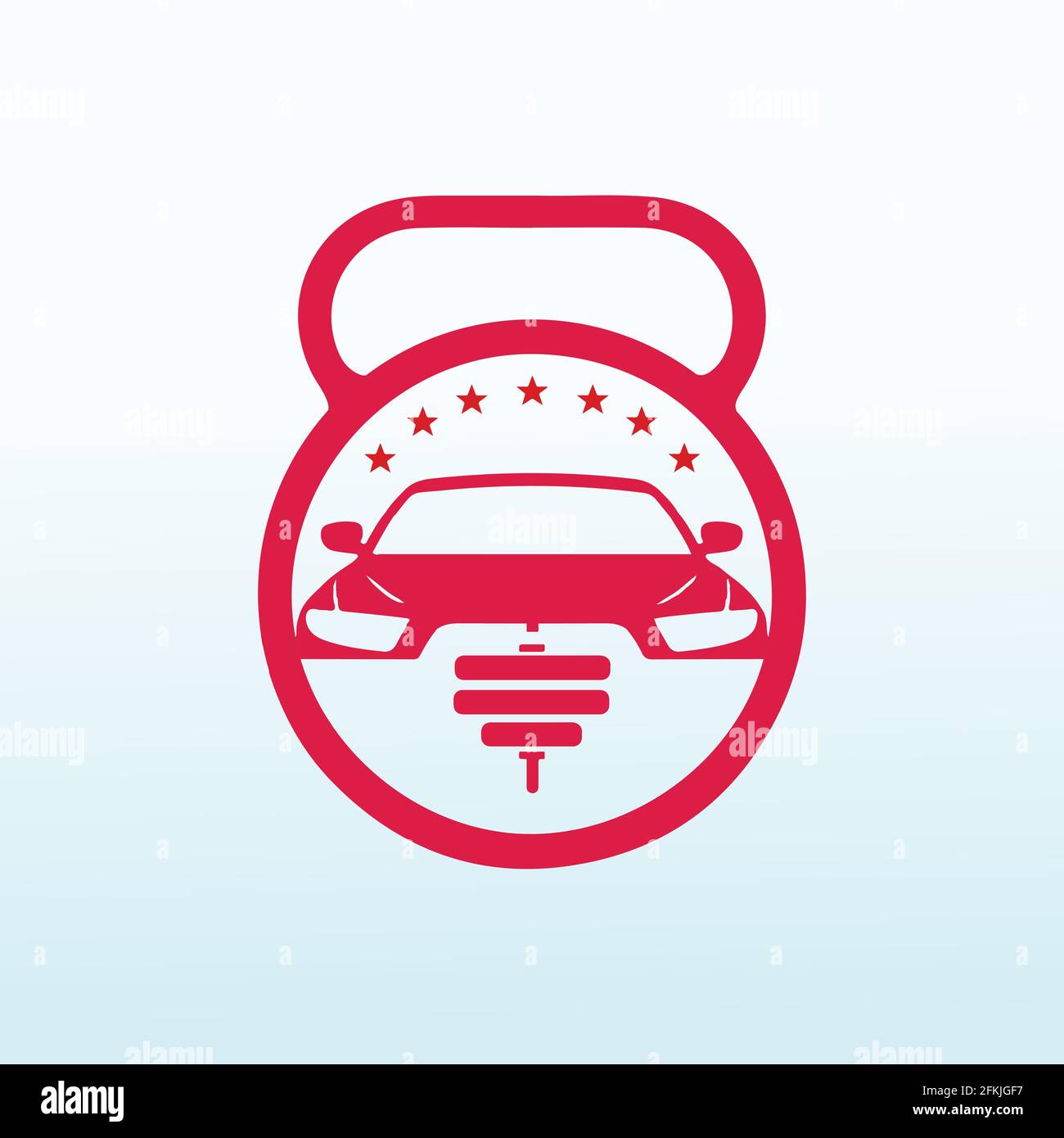 Car with fitness dumbbell icon logo design Stock Vector Image & Art - Alamy