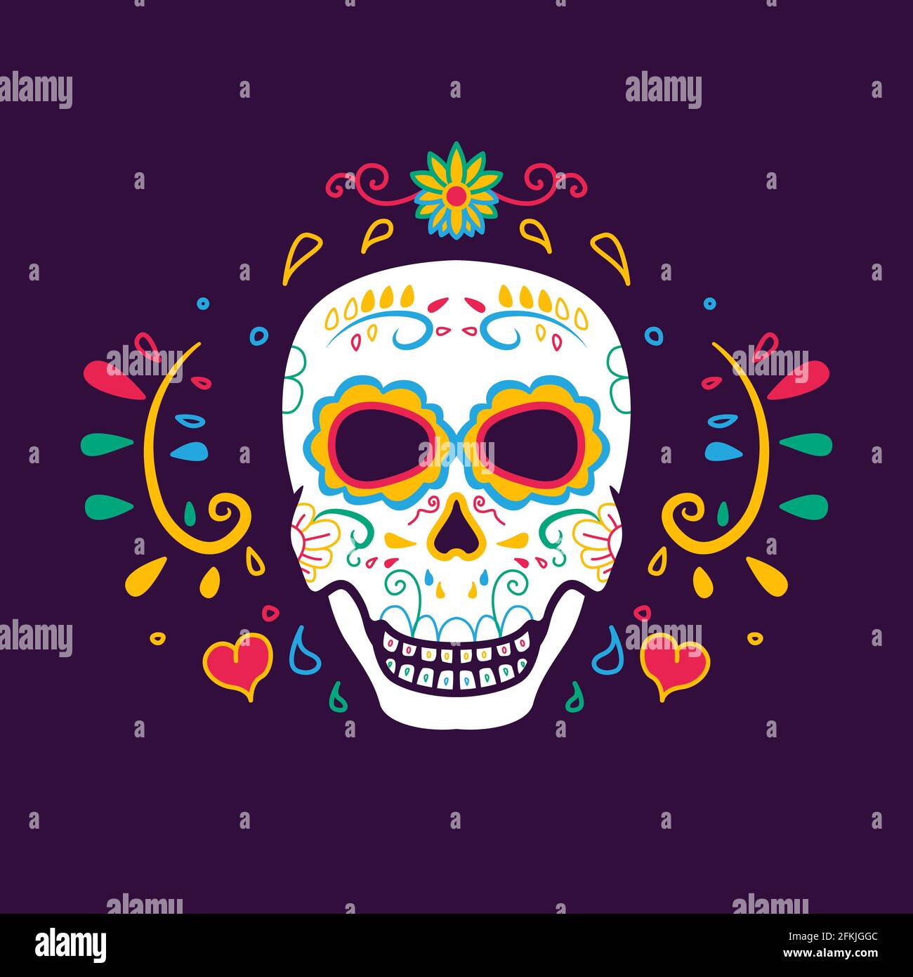 dia de muertos, sugar skull illustration. Premium vector Stock Vector ...