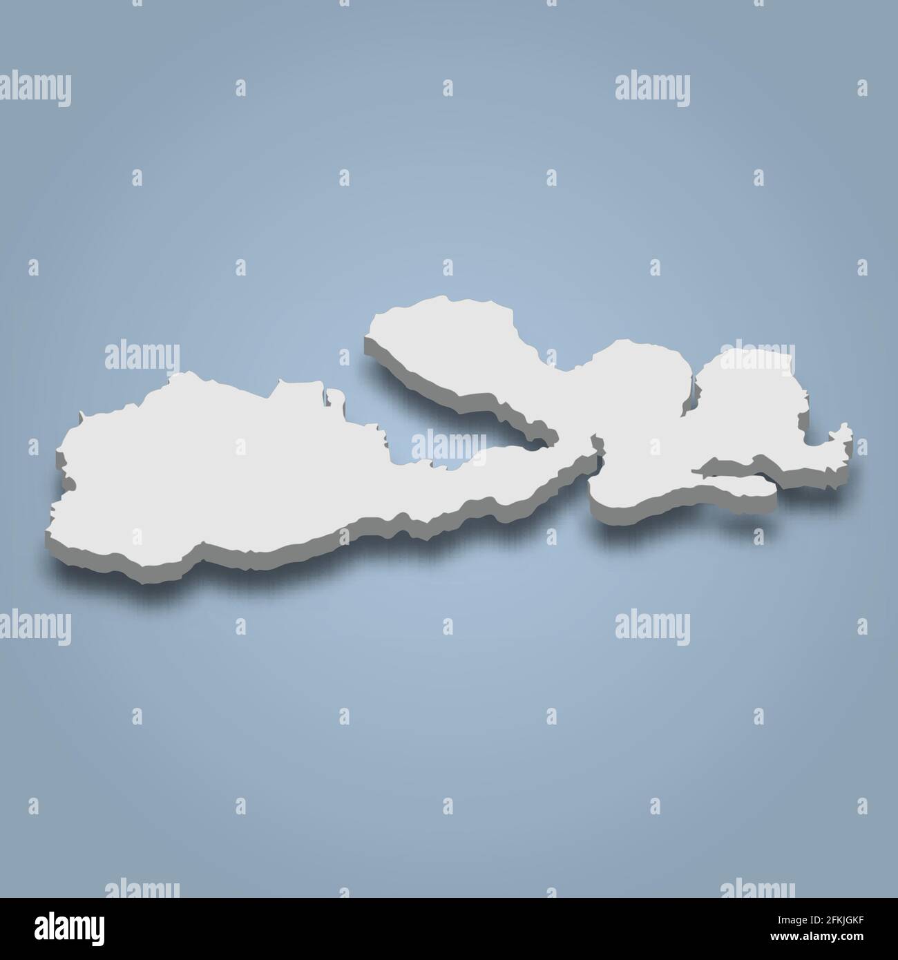 3d isometric map of Sumbawa is an island in Indonesia, isolated vector ...