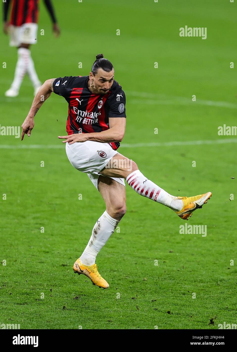 Zlatan Ibrahimovic of AC Milan in action during the Serie A 2020/21 ...