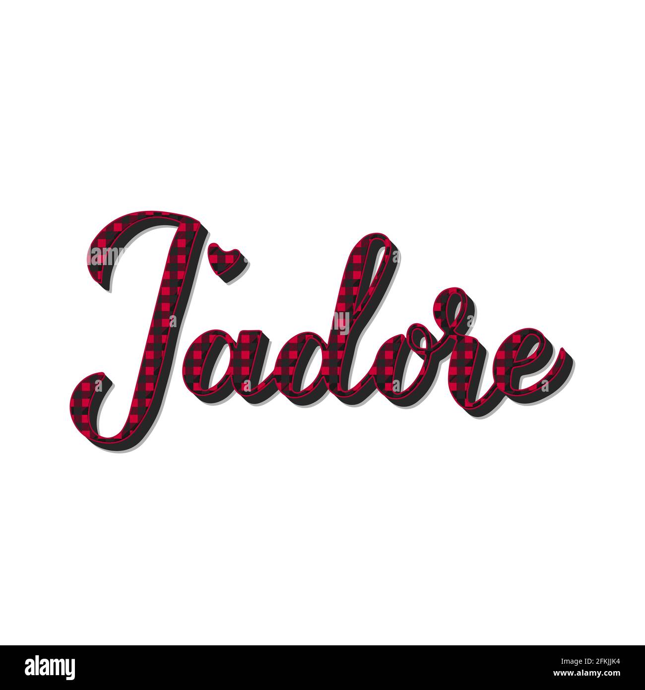 J adore calligraphy hand lettering. I adore inscription in French. Red ...