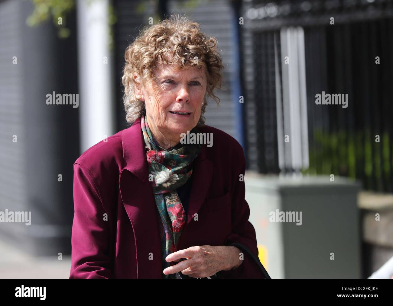Baroness Hoey arrives at St Patrick's Church in Coleraine for a service ...