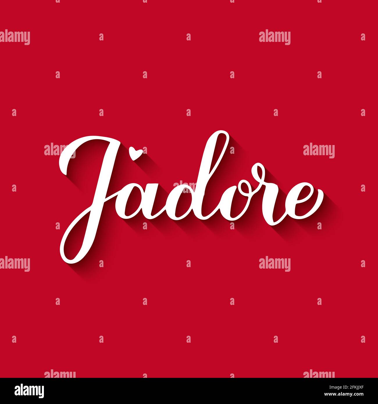 J adore calligraphy hand lettering on red background. I adore ...