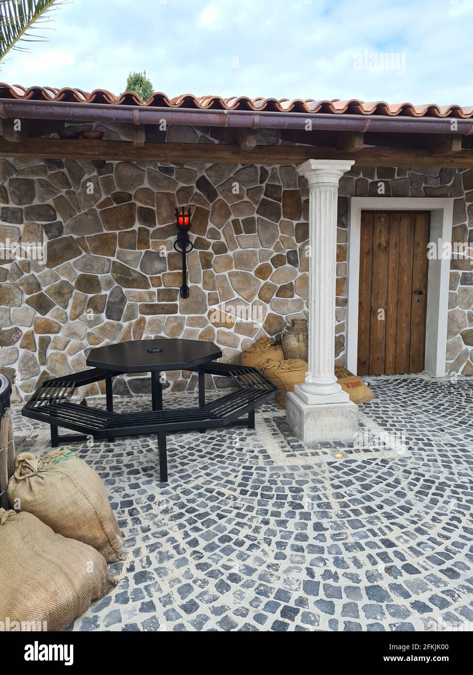 Ancient Medieval Wall Torch Building, construction and history Stock ...