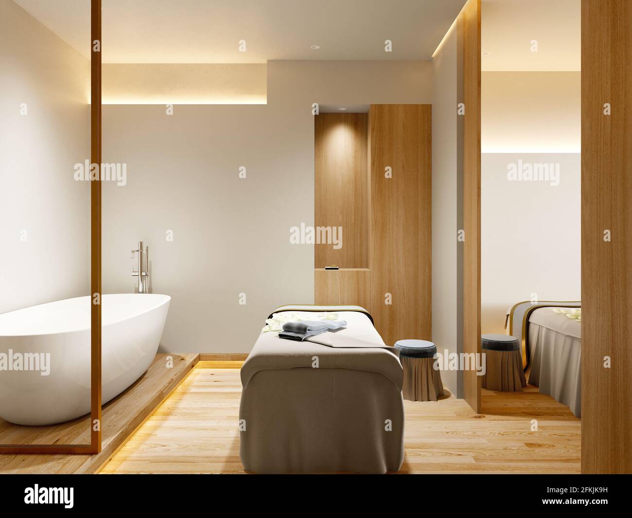 3d render of massage spa center Stock Photo - Alamy