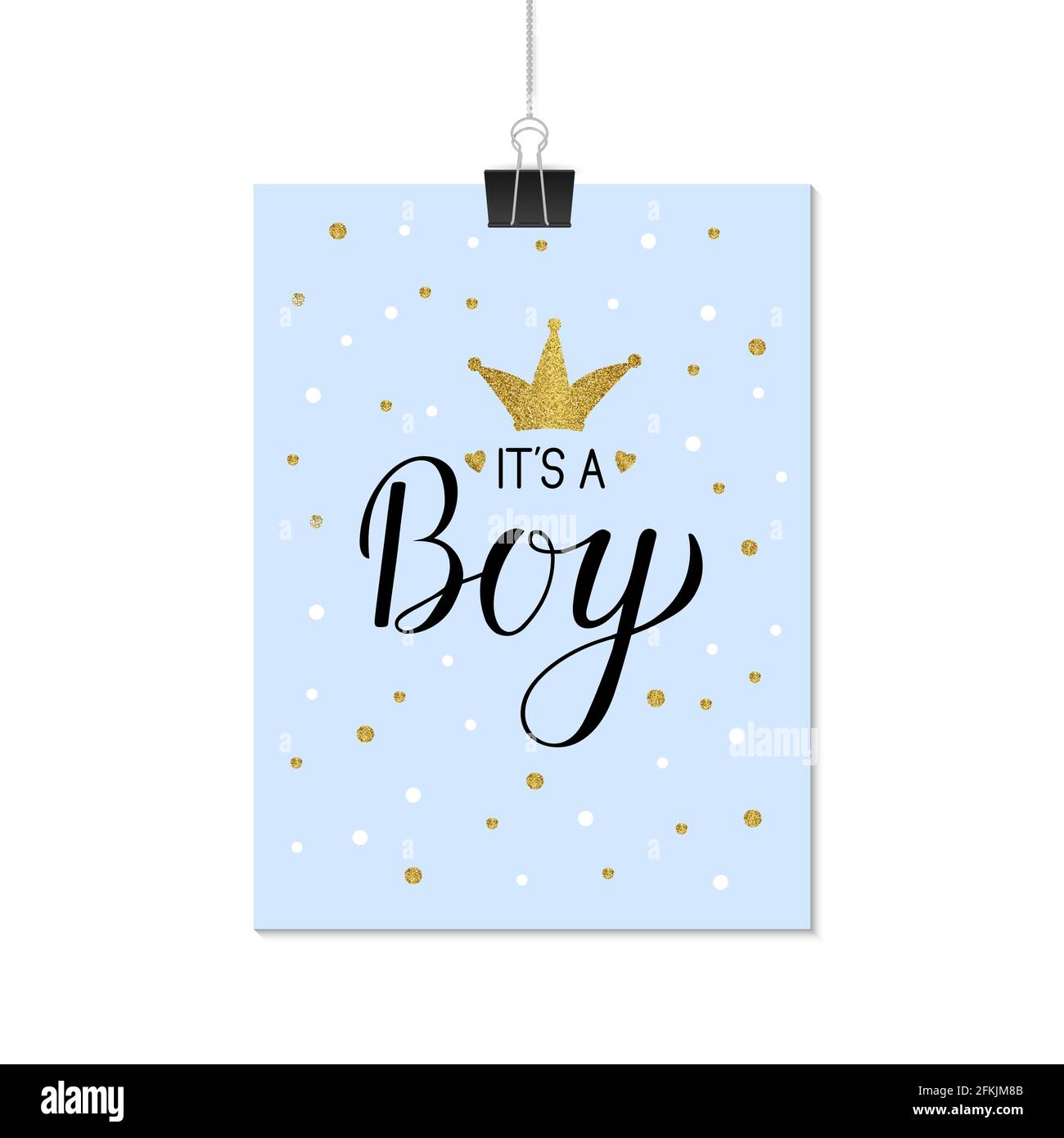 It s a boy typography poster. Baby shower celebration quote. Modern ...