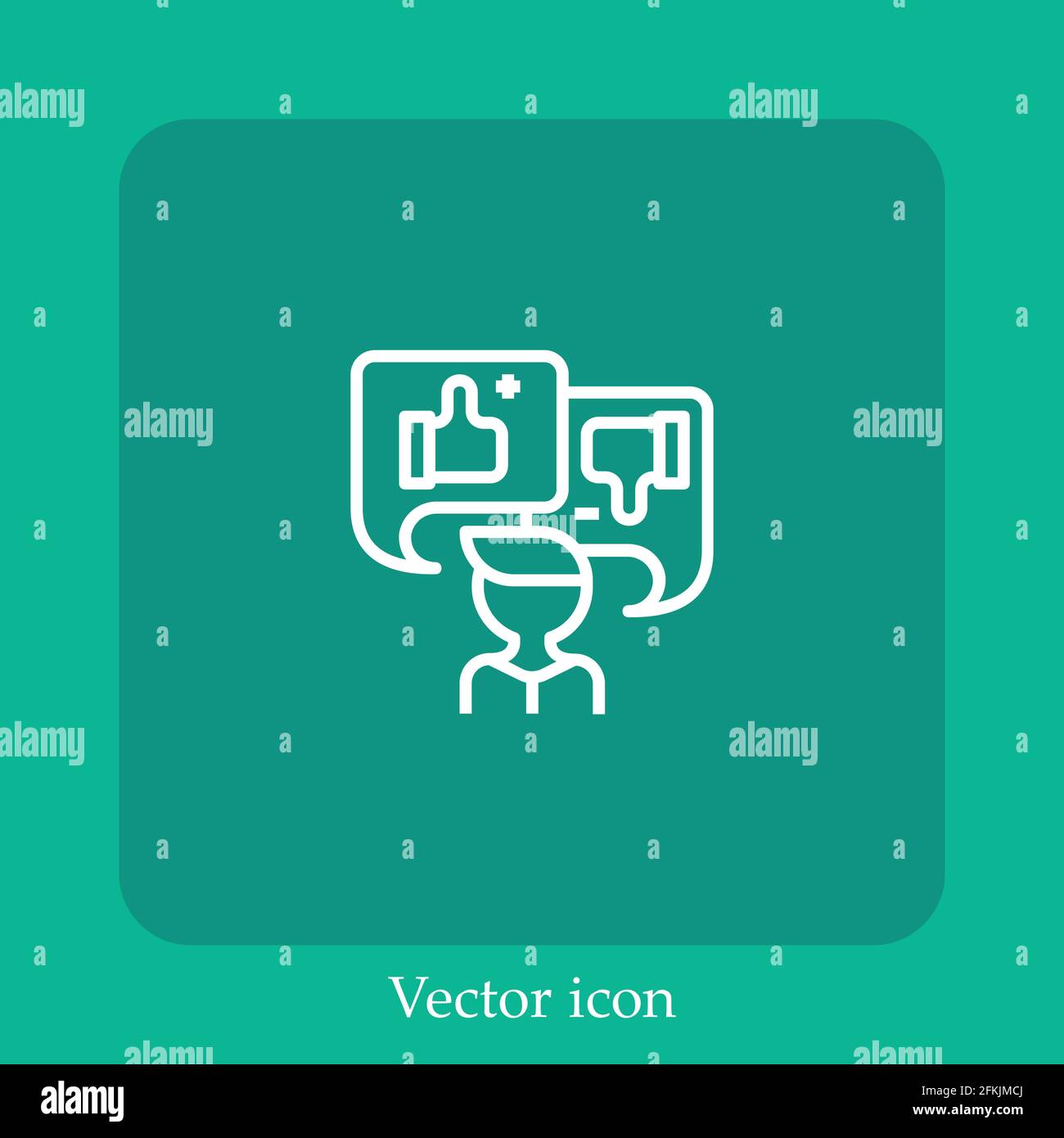 feedback vector icon linear icon.Line with Editable stroke Stock Vector ...