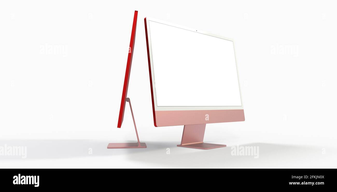 Illustration red digital screens hi-res stock photography and images ...