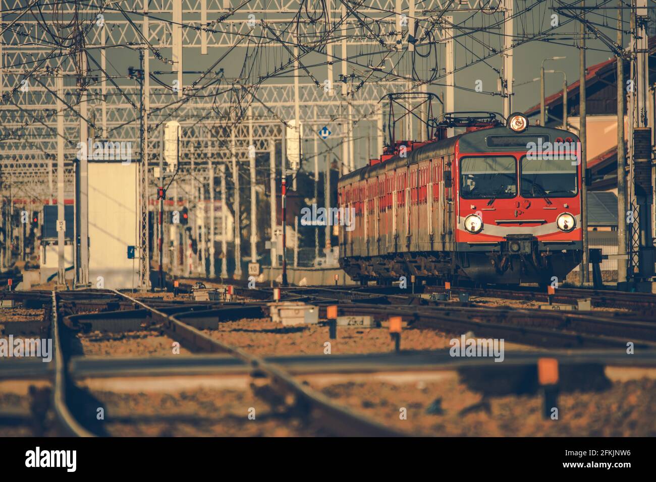 Local Intercity Passenger Train on the Lesser Poland Route. Rail ...