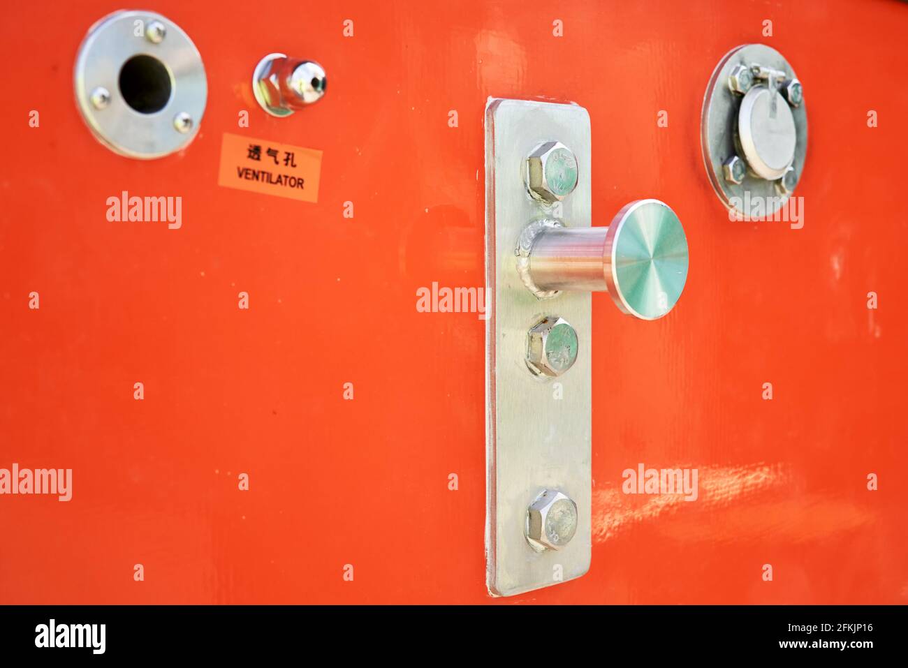 Lifeboat gripe bollard close-up to secure the lifeboat Stock Photo - Alamy
