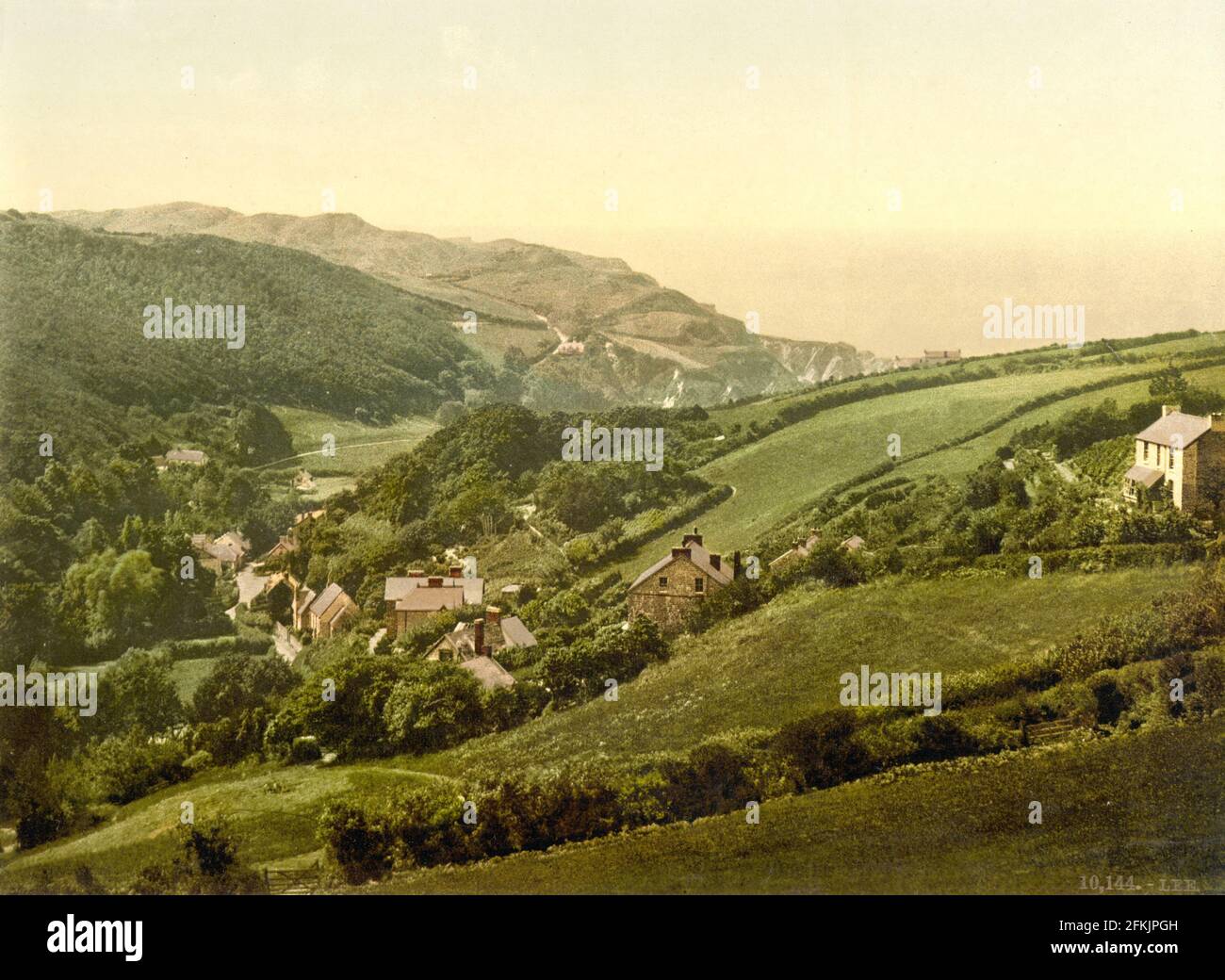 Lee village in Devon circa 1890-1900 Stock Photo - Alamy