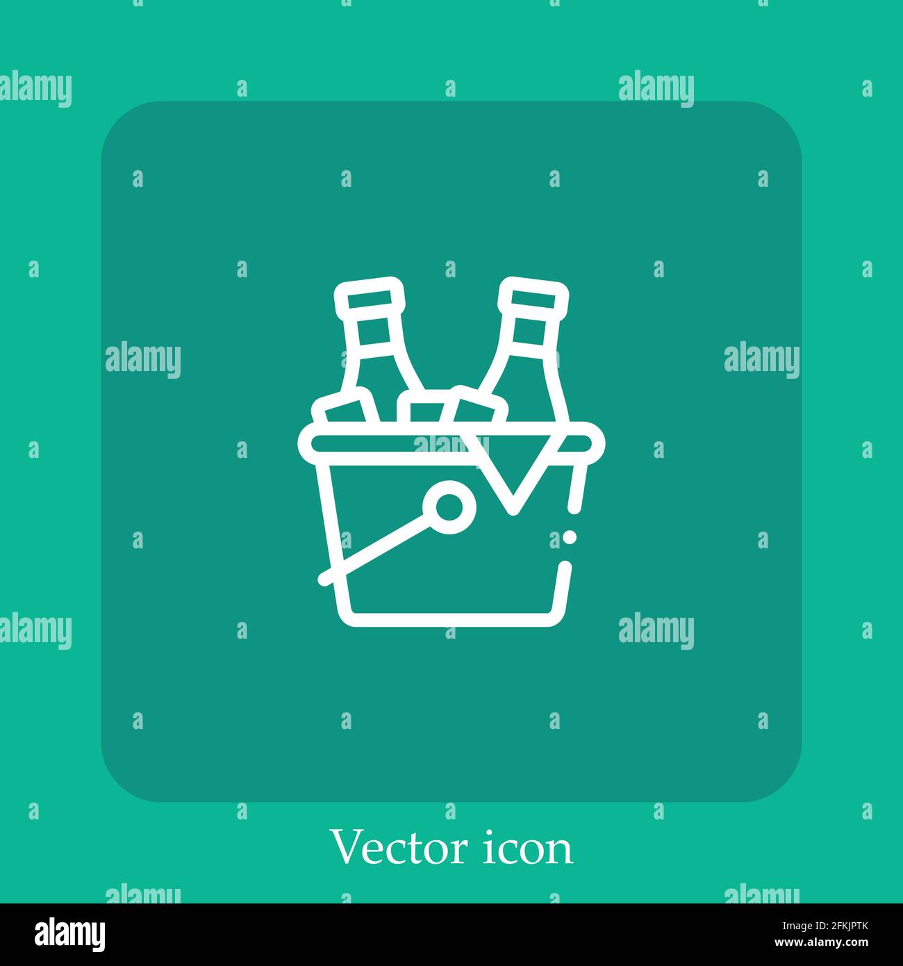 ice bucket vector icon linear icon.Line with Editable stroke Stock ...