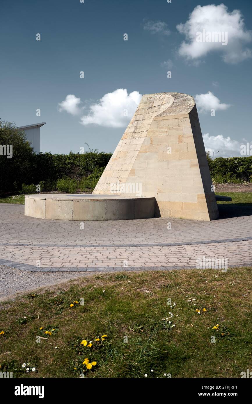The Cader Idris sculpture in the Wetlands, Cardiff Bay, South Wales ...