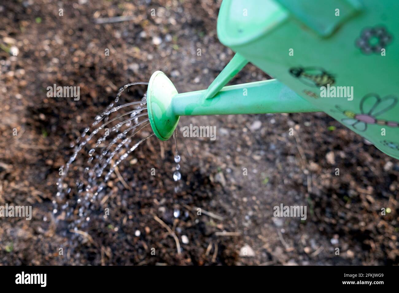 Top view watering garden bed hi-res stock photography and images - Alamy