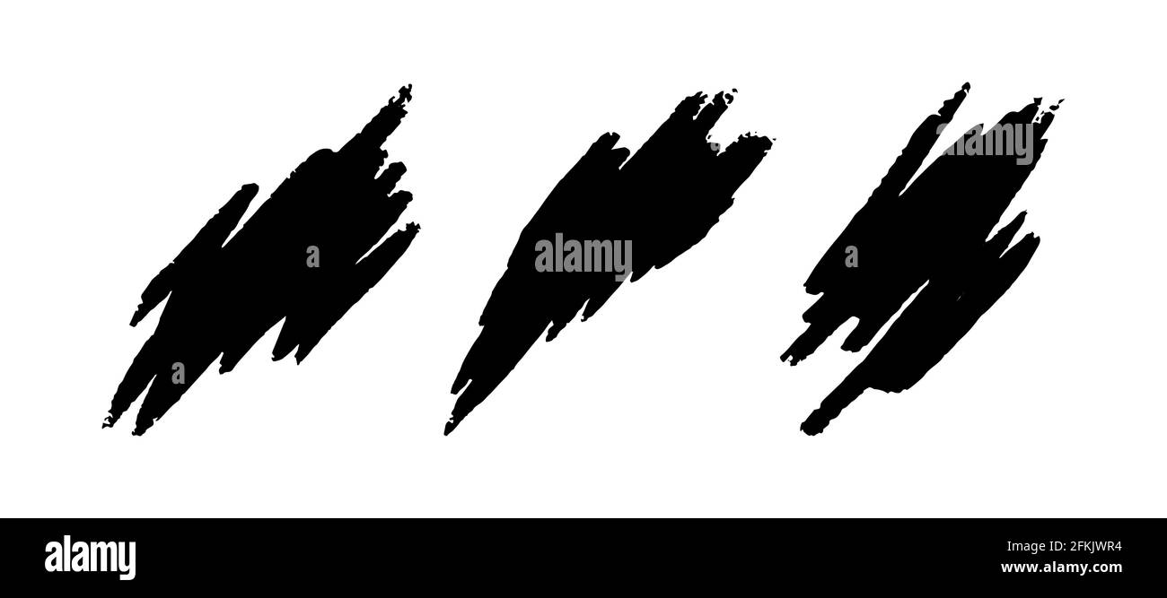 Dynamic chalk templates. Black chalk textures isolated in white ...
