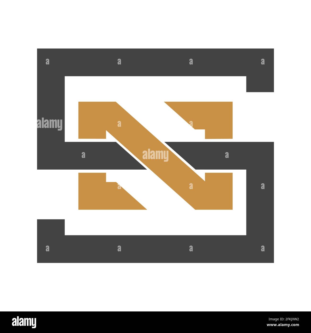 NS, SN, S AND N Abstract initial monogram letter alphabet logo design ...