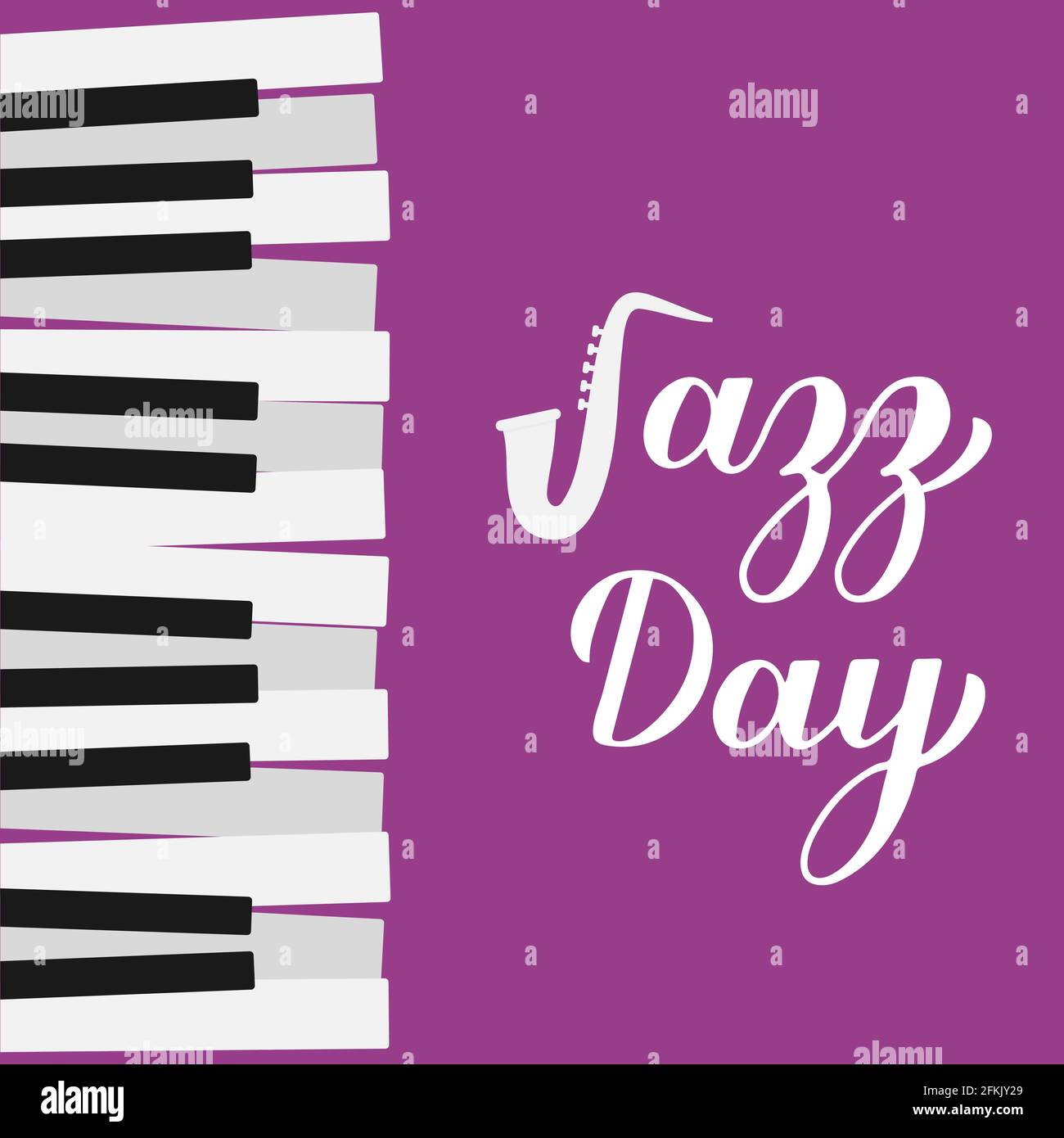 Jazz Day calligraphy hand lettering. Annual holiday on April 30. Vector ...