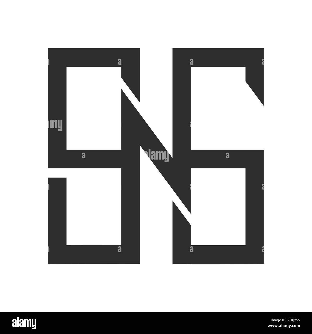 NS, SN, S AND N Abstract initial monogram letter alphabet logo design ...