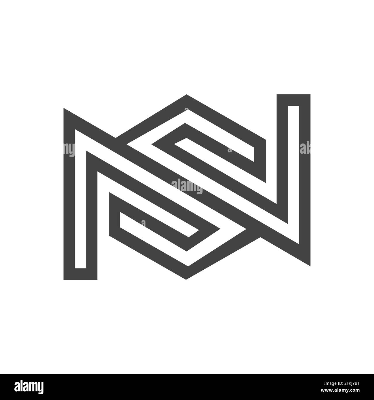 NS, SN, S AND N Abstract initial monogram letter alphabet logo design ...