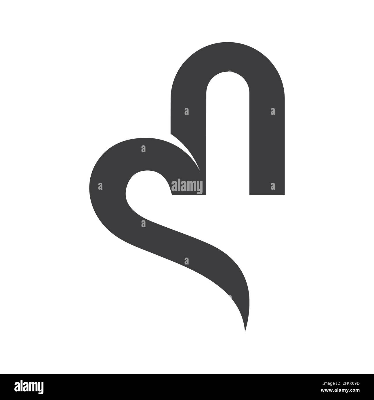 NS, SN, S AND N Abstract initial monogram letter alphabet logo design ...