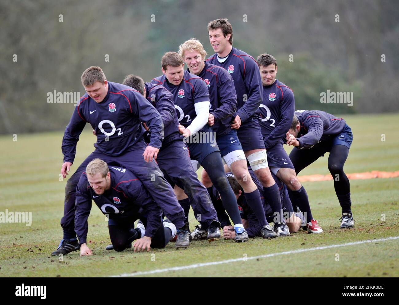 ENGLAND RUGBY TEAM TRAINING AT PENNYHILL PARK HOTEL FOR THEIR SIX ...