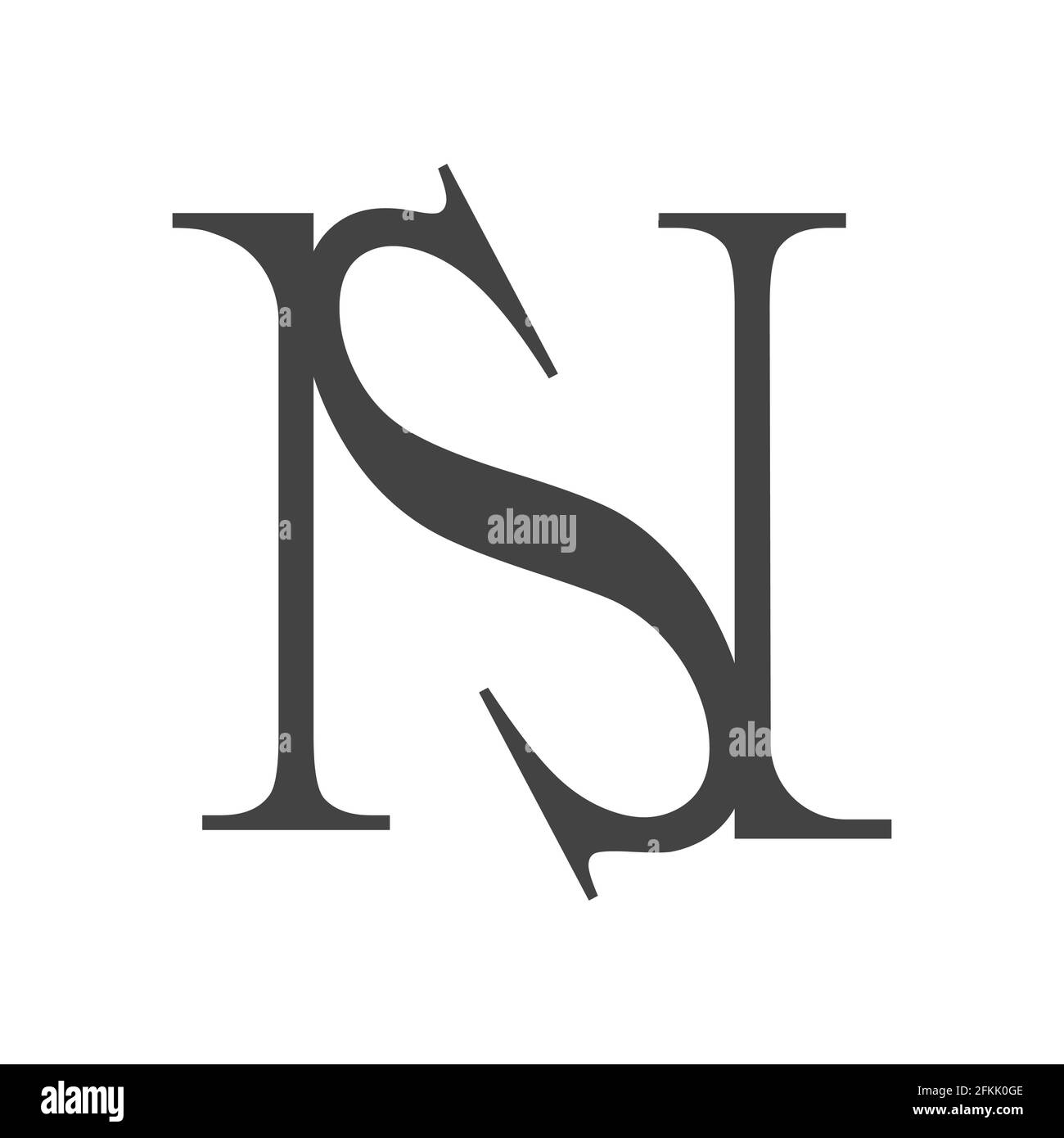 NS, SN, S AND N Abstract initial monogram letter alphabet logo design ...