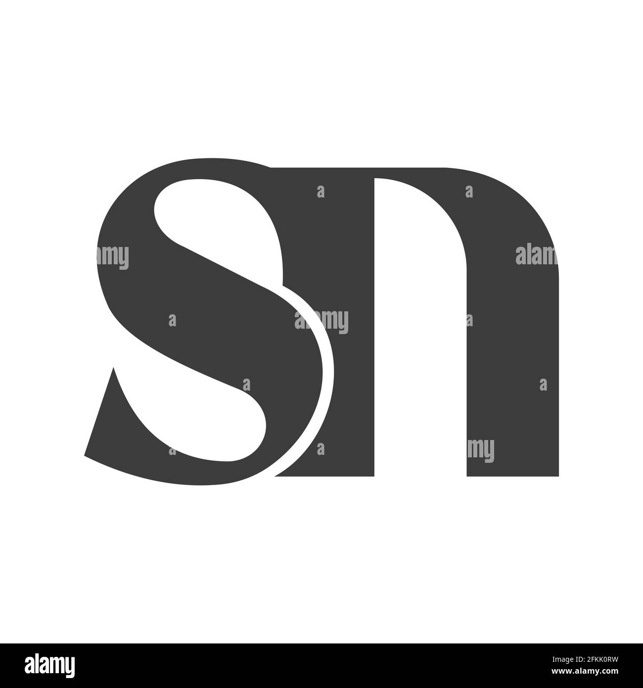 NS, SN, S AND N Abstract initial monogram letter alphabet logo design ...