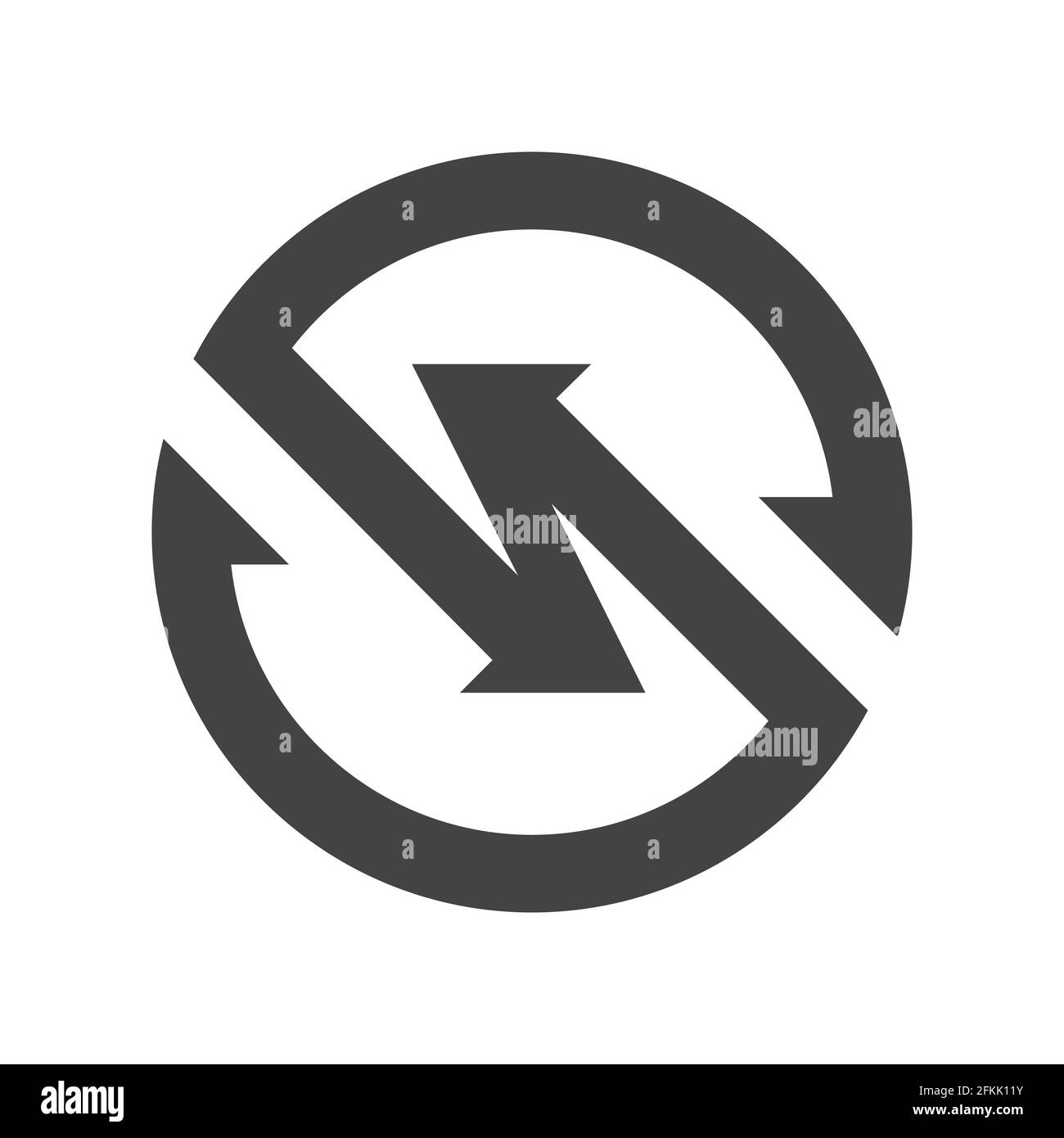 NS, SN, S AND N Abstract initial monogram letter alphabet logo design ...