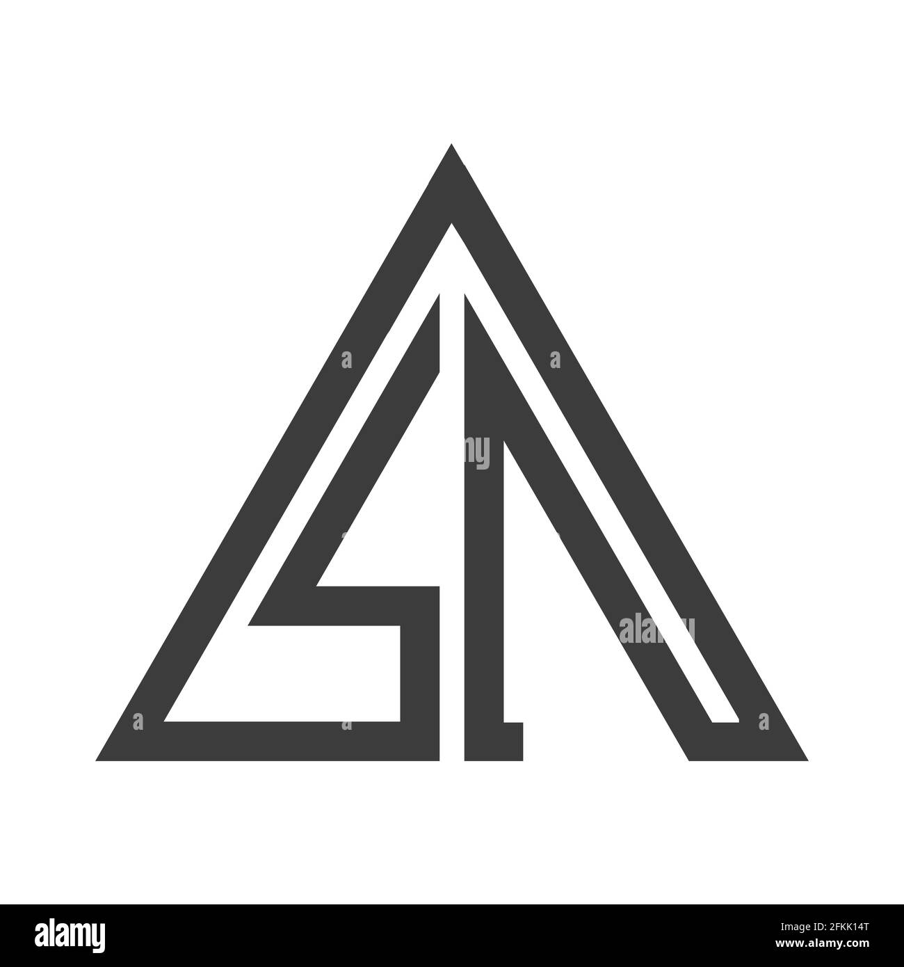 NS, SN, S AND N Abstract initial monogram letter alphabet logo design ...