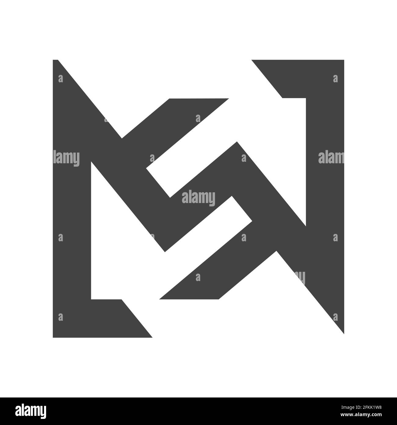 NS, SN, S AND N Abstract initial monogram letter alphabet logo design ...