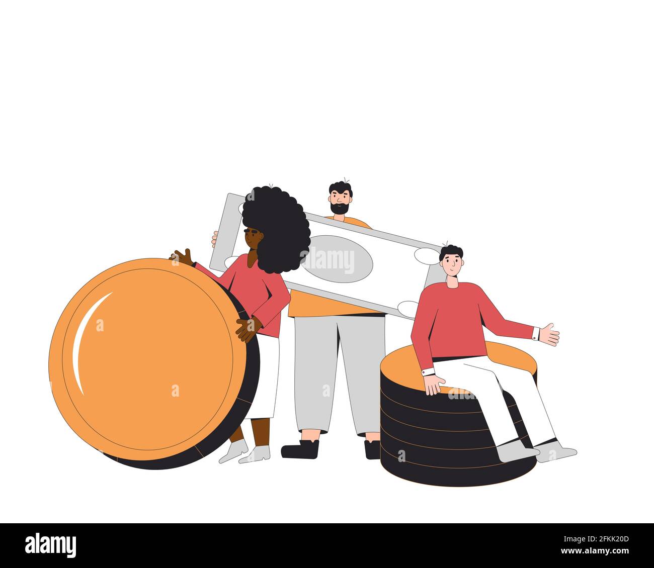 Currency policy vector line hi-res stock photography and images - Alamy