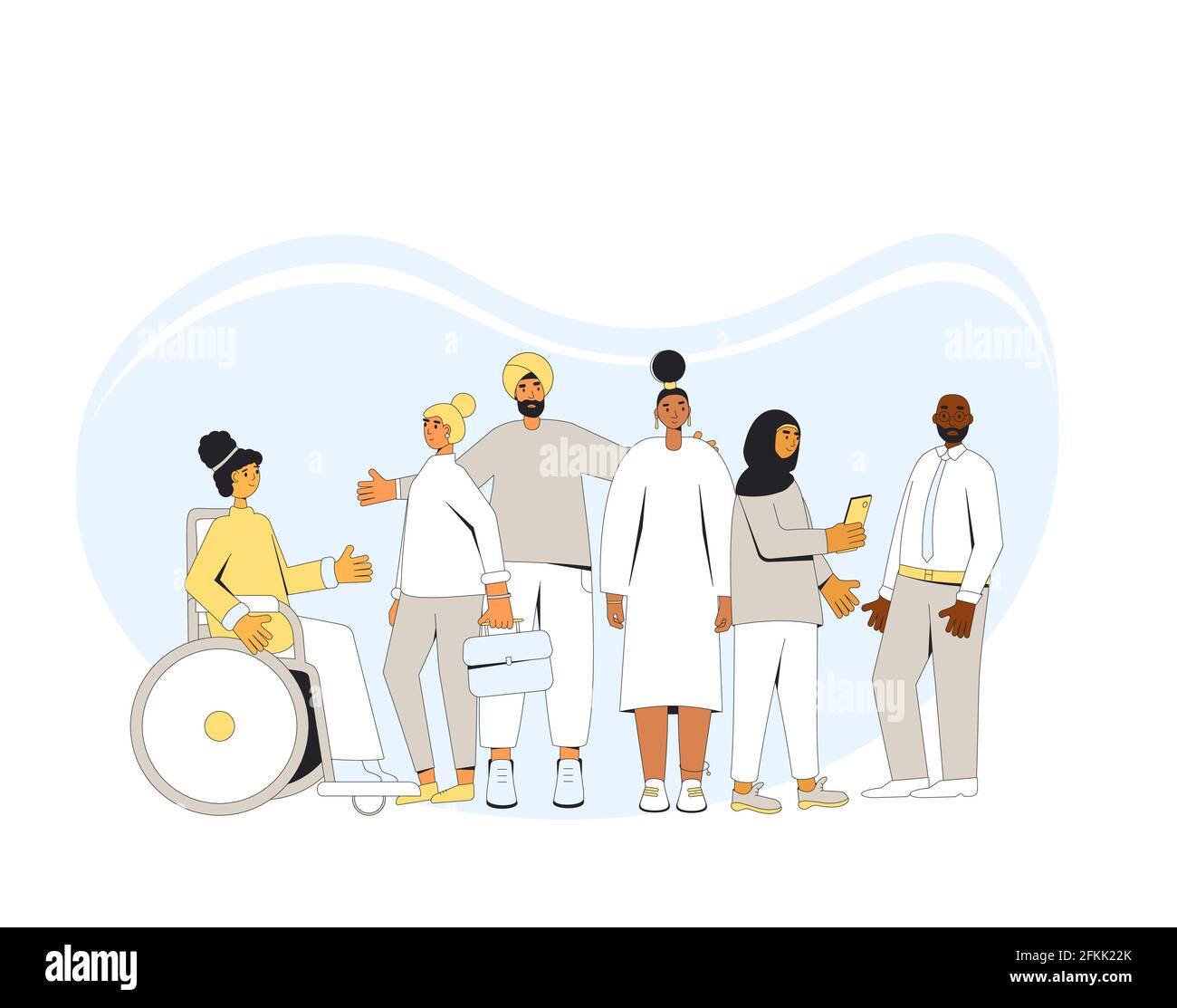 Inclusive crowd Stock Vector Images - Alamy