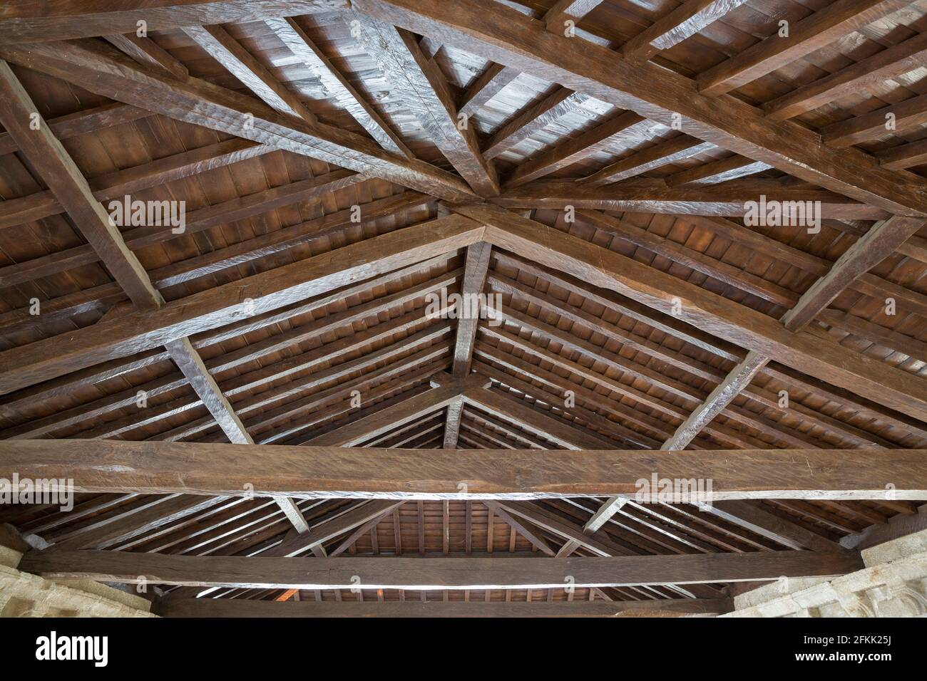 Modern wooden roof Stock Photo - Alamy