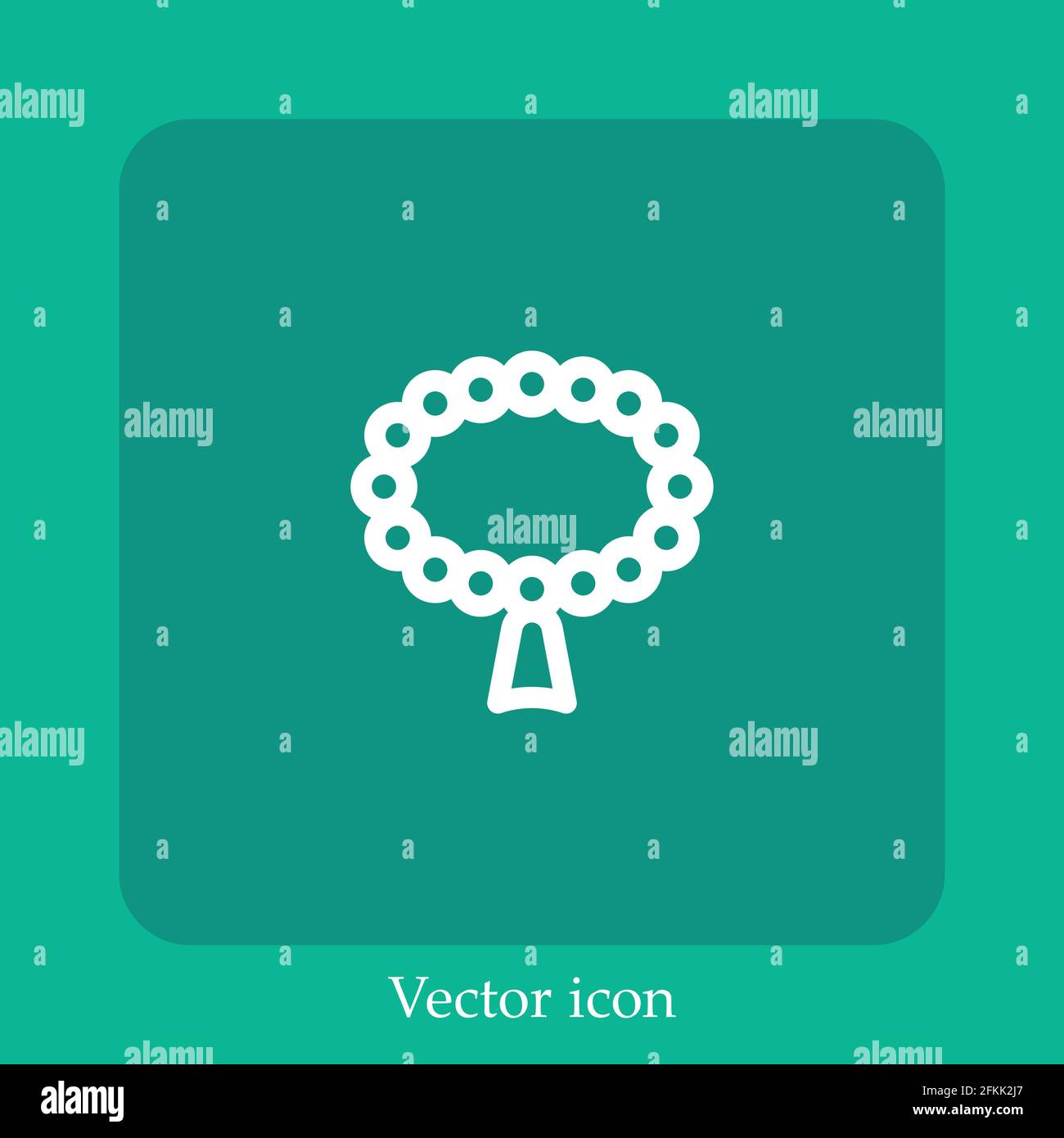 Beads vector icon linear icon.Line with Editable stroke Stock Vector ...