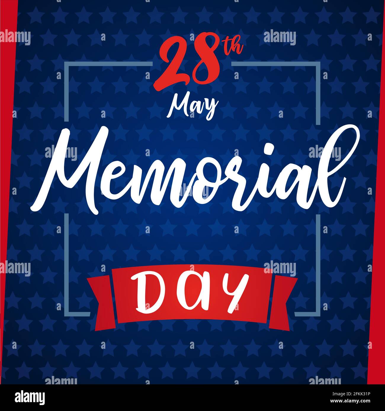 Happy Memorial Day USA greeting card. Isolated abstract graphic design ...