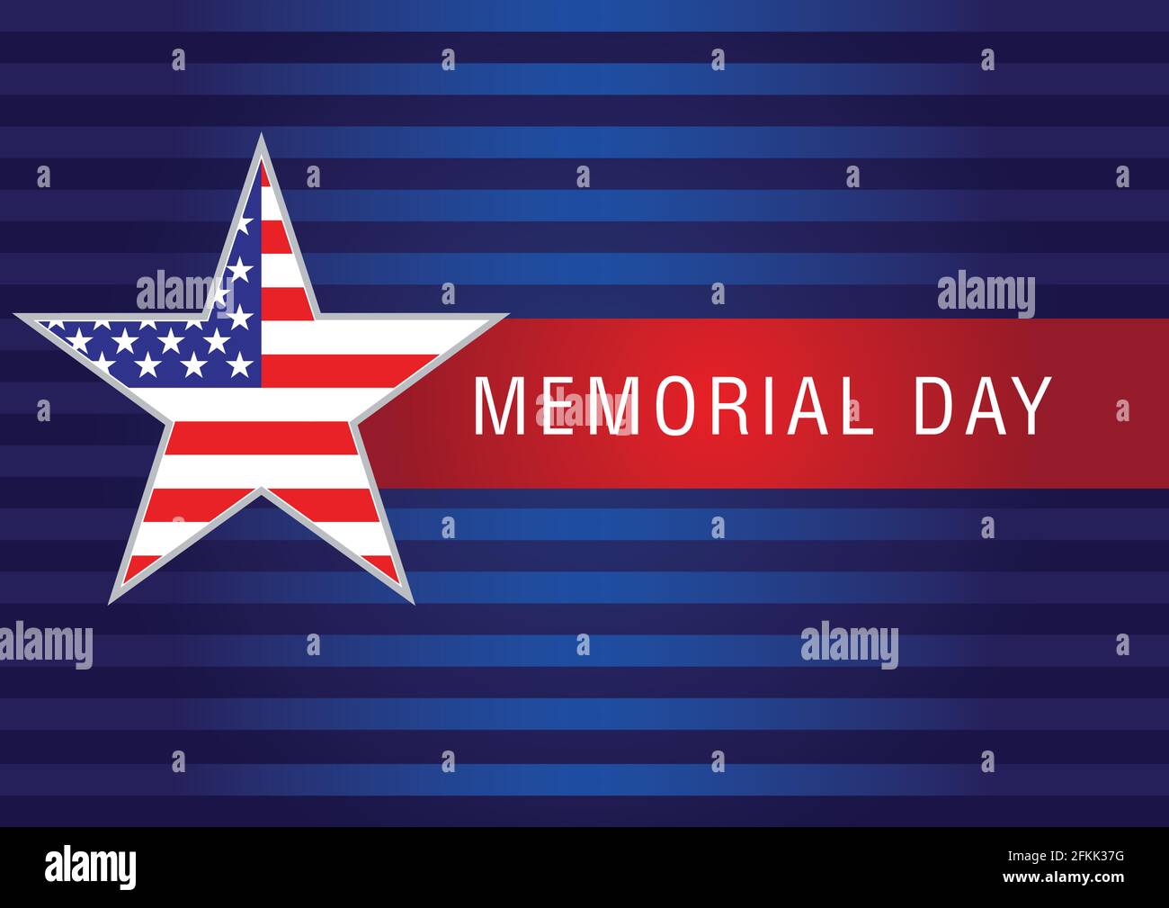 Happy Memorial Day USA square banner. Isolated abstract graphic design ...