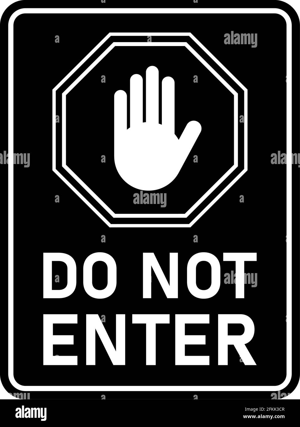 Do Not Enter Symbol Black