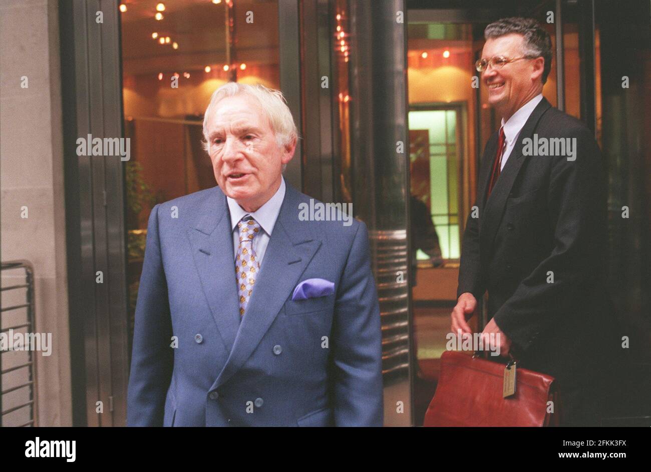 SIR EARNEST HARRISON, CHAIRMAN OF RACAL (FRONT ) AND DENIS RANQUE OF ...