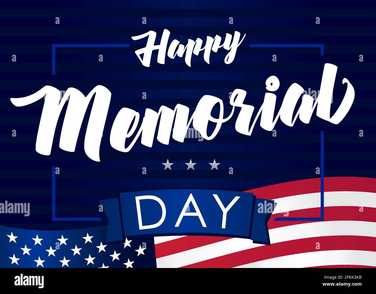 Happy Memorial Day USA card. Isolated abstract graphic design template ...