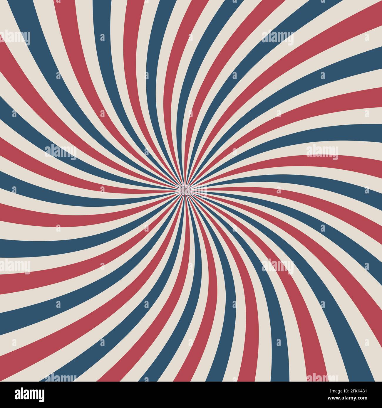 American retro patriotic vector illustration. Concentric stripes in ...