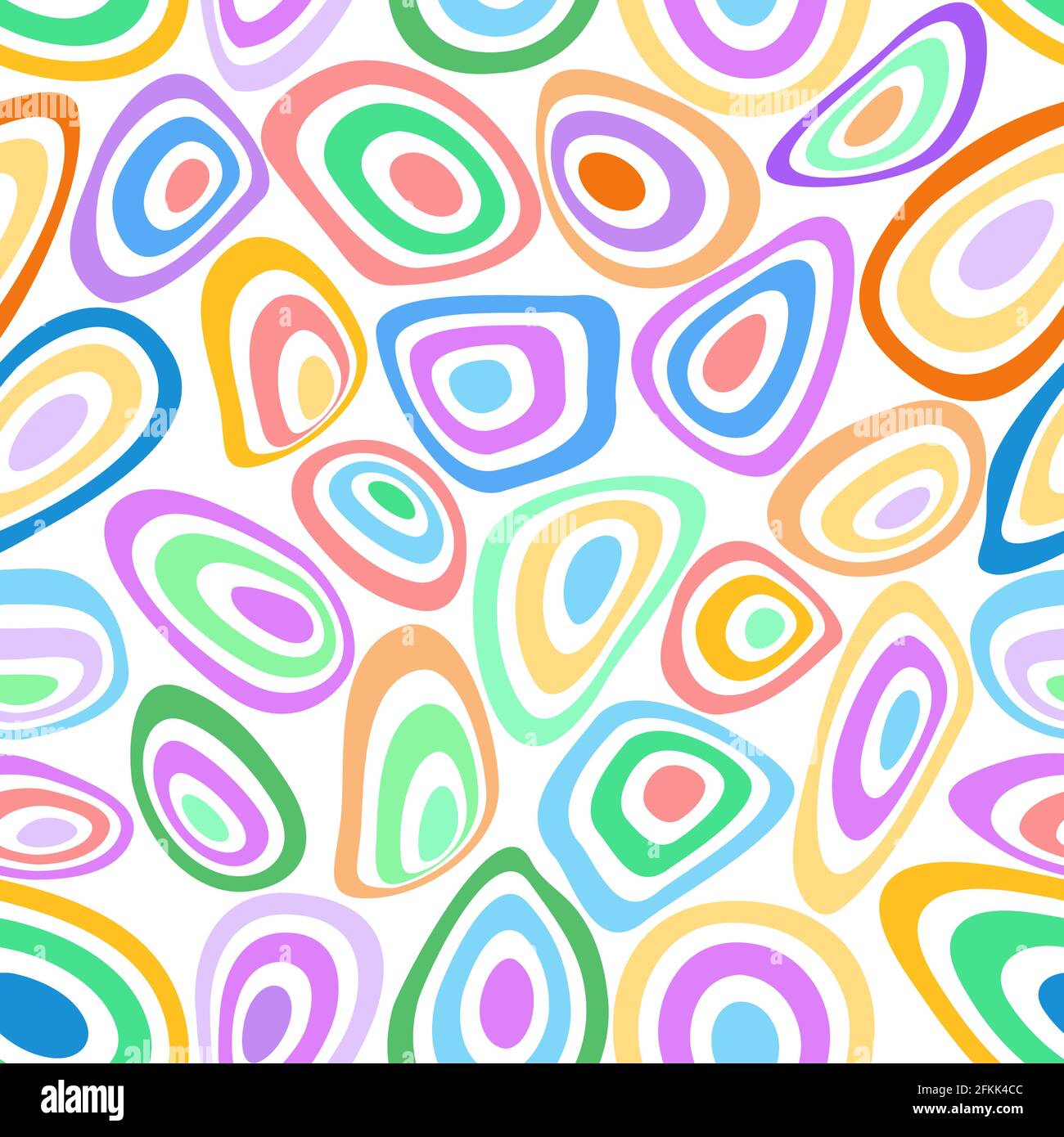 Seamless pattern of deformed circles for texture, textiles, prints, and ...