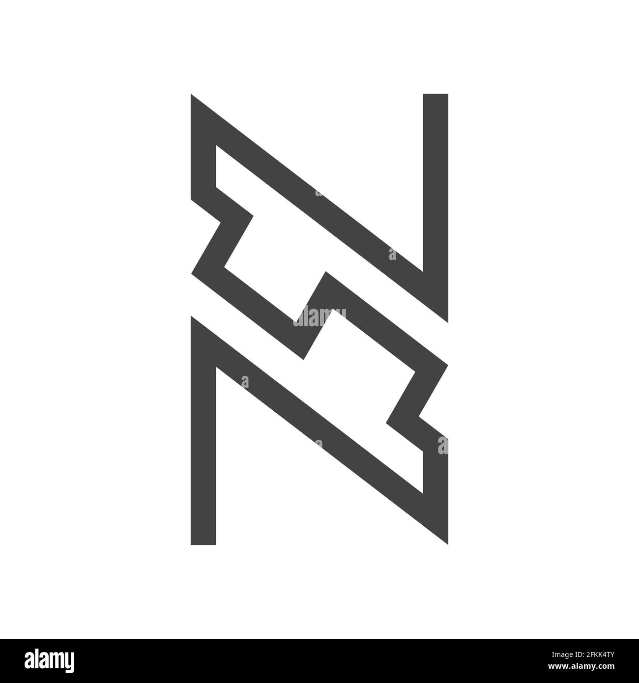 NS, SN, S AND N Abstract initial monogram letter alphabet logo design ...